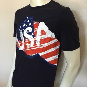 Puma | Shirts | Puma Usa Flag Tshirt Mens Big Cat Blue Small | Poshmark